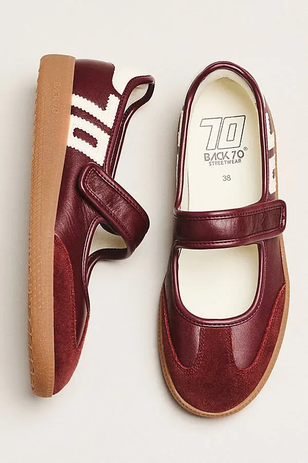 BACK 70 Aya Mary Jane Sneakers - Wine Milk