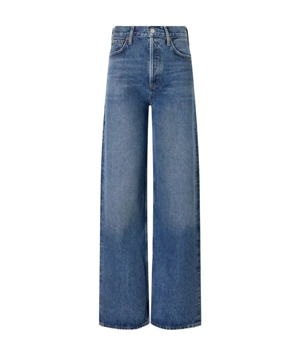 AGOLDE Ren Long High-rise Wide-leg Jeans - Blue