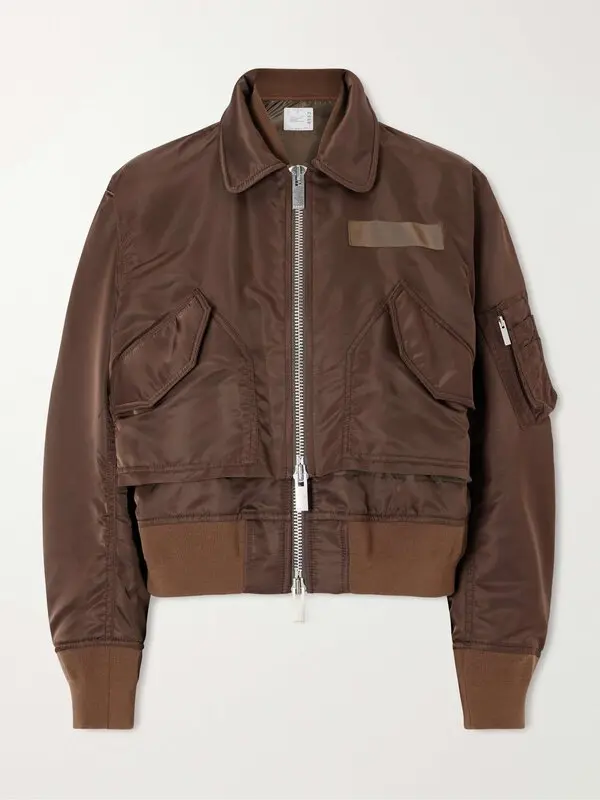 Sacai Cropped Padded Shell Bomber