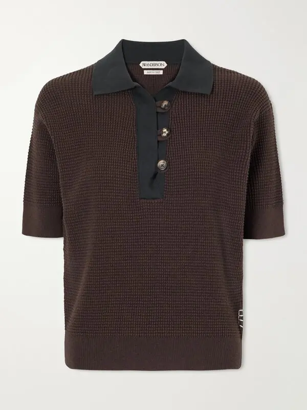 JW Anderson Cotton-blend Polo Shirt - Brown
