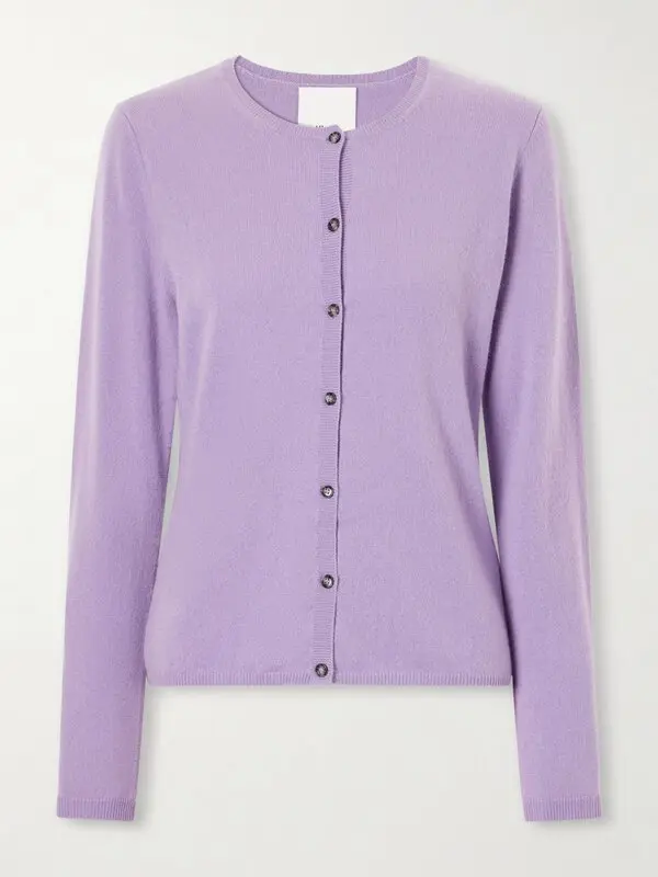 ALLUDE Cashmere Cardigan - Purple