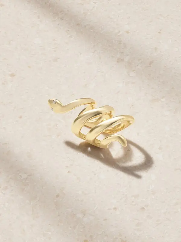 Ileana Makri Cobra 18-karat Diamond Ear Cuff - Gold
