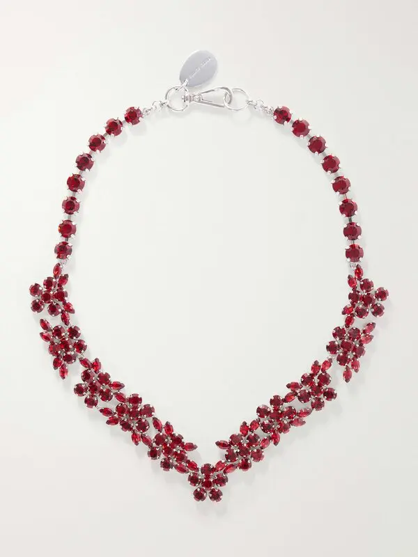 Simone Rocha Silver-tone Crystal Necklace