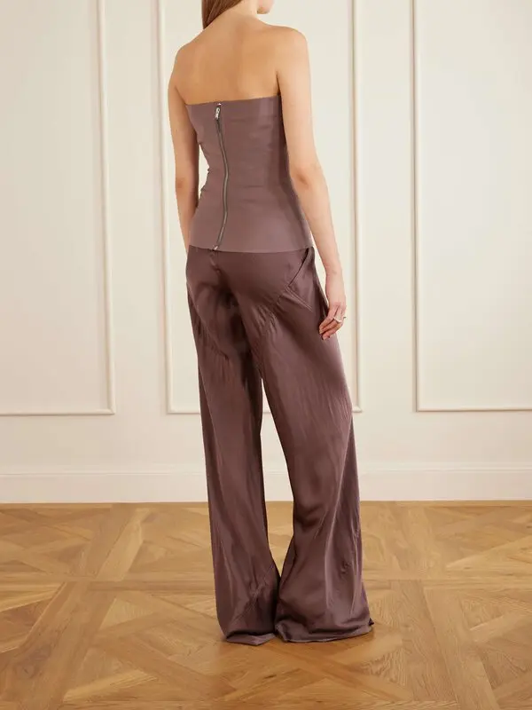Rick Owens Strapless Wool-blend Bustier Top