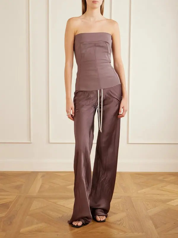 Rick Owens Strapless Wool-blend Bustier