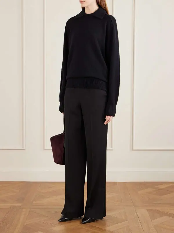 Khaite Grenare Virgin Wool Straight-leg Pants