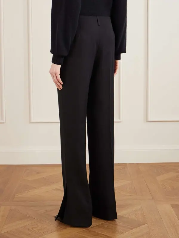 Khaite Grenare Virgin Wool Straight-leg Pants