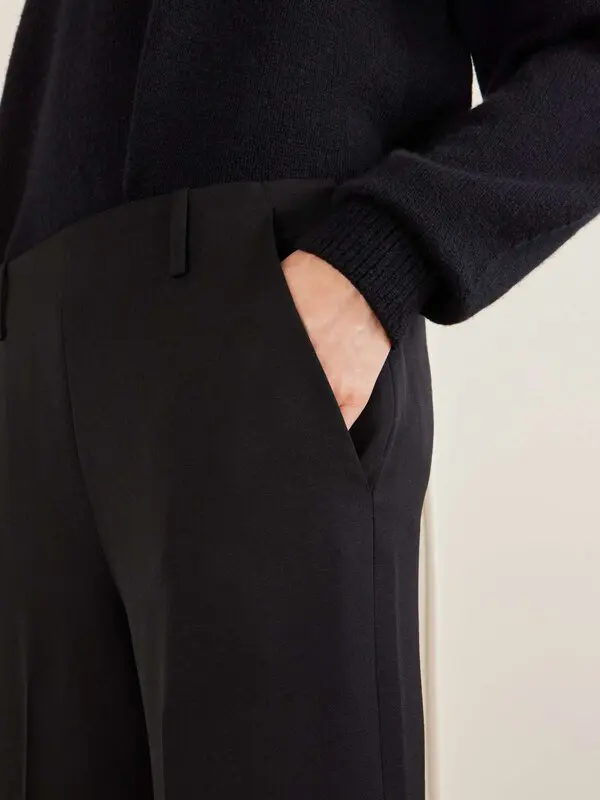 Khaite Grenare Virgin Wool Straight-leg Pants