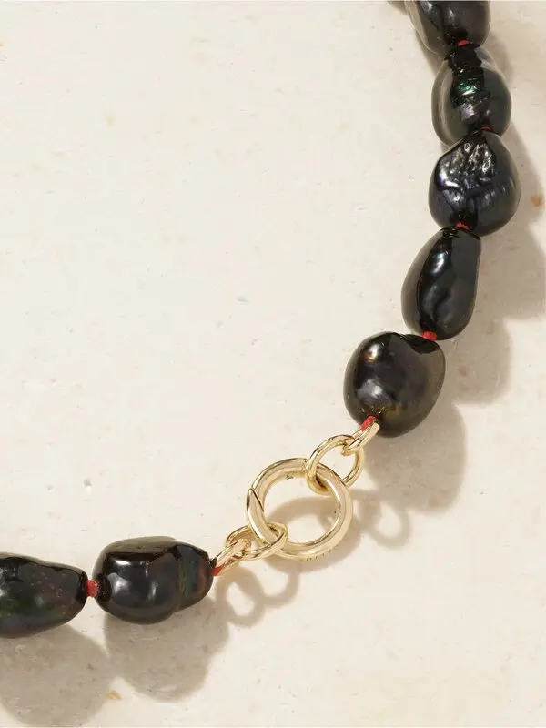 LUCY DELIUS 14-karat Gold Pearl Beaded Necklace
