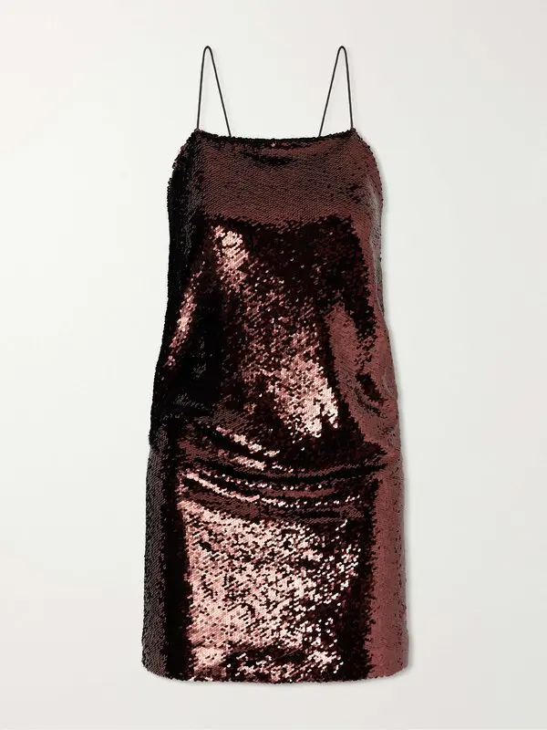 Alex Perry Sequined Mesh Mini Dress