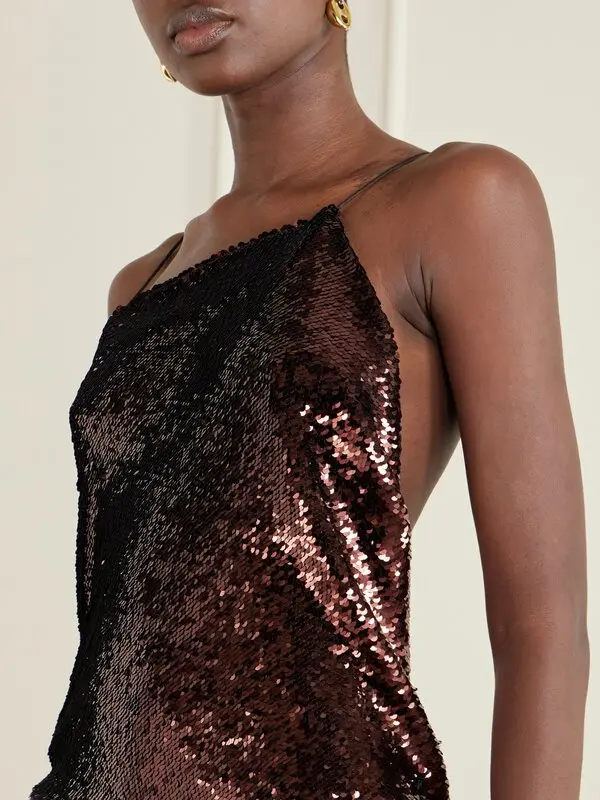 Alex Perry Sequin Draped Mini Dress