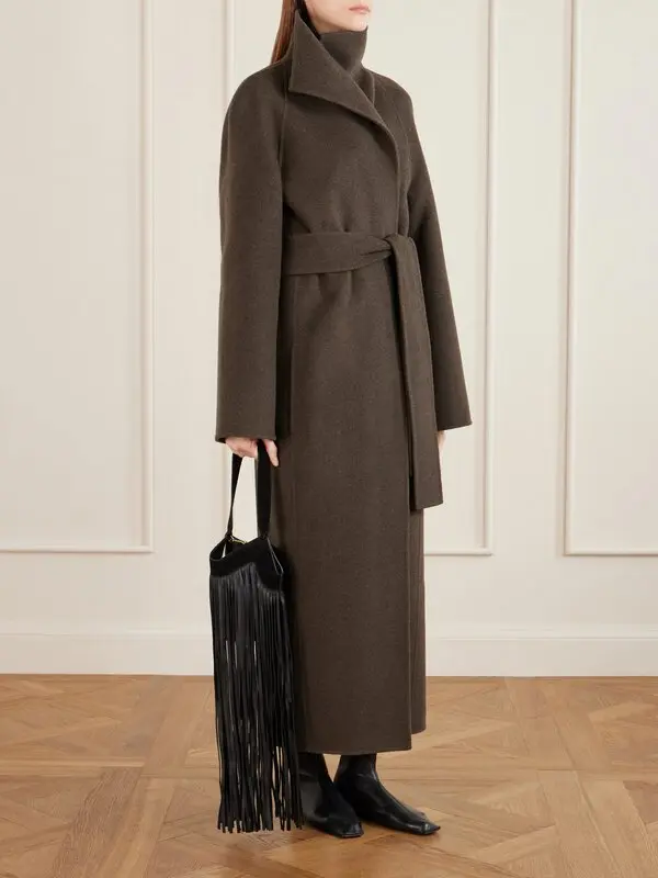 Khaite Romare Belted Double-face Wool Coat