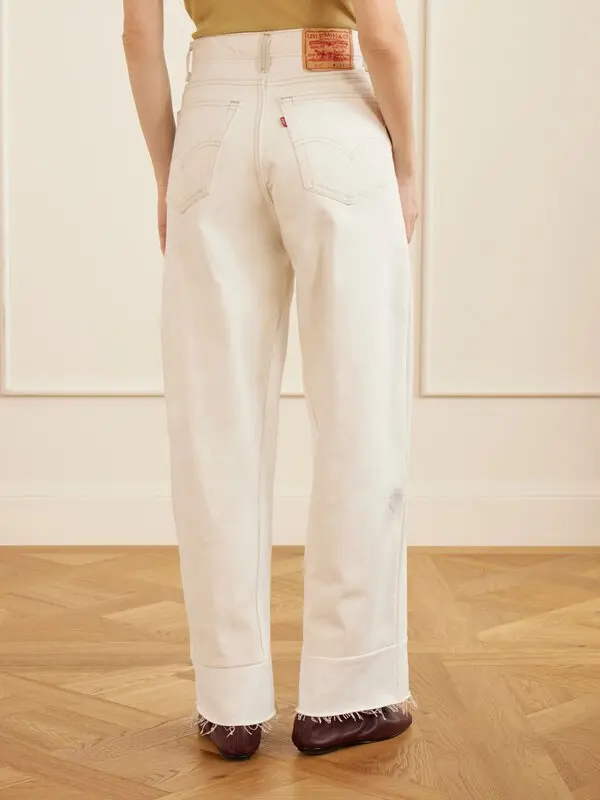 B Sides Reworked Distressed Wide-leg Jeans