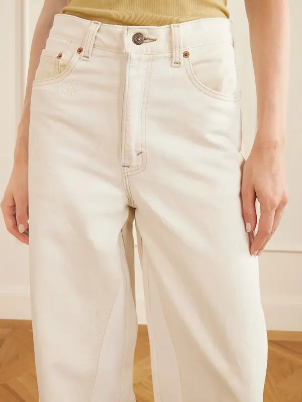 B Sides Reworked Distressed Wide-leg Jeans