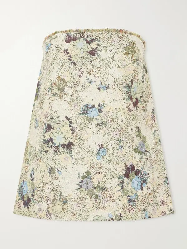 ALEMAIS Whitney Strapless Floral-jacquard Bustier Top - Multi