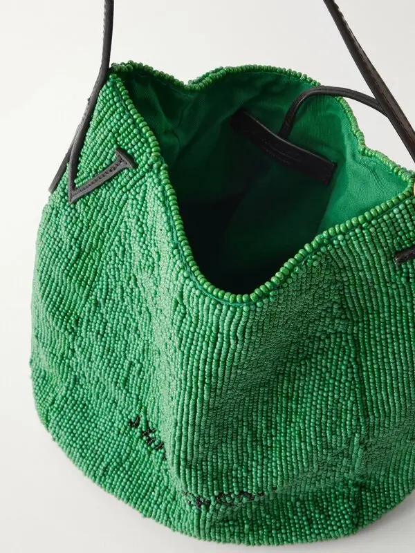 JW Anderson Beaded Canvas Tote - Green