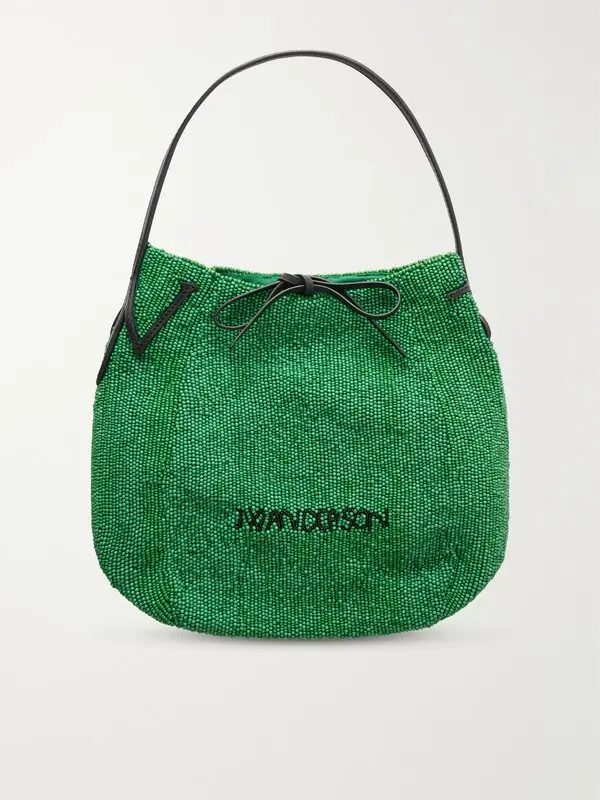 JW Anderson Beaded Canvas Tote - Green