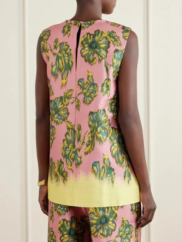 ALEMAIS Faye Floral-print Twill Top - Pink