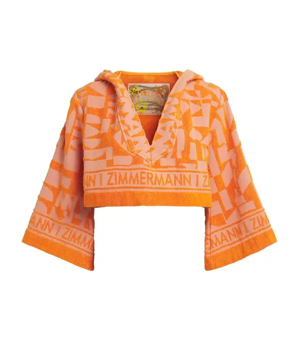 Zimmermann Terry Solstice Crop Top - Orange