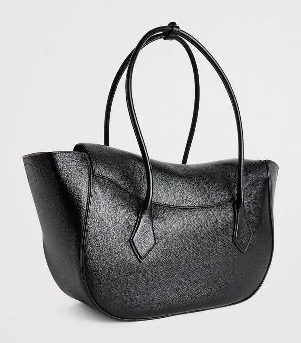 Polo Ralph Lauren Large Leather Shoulder Bag - Black