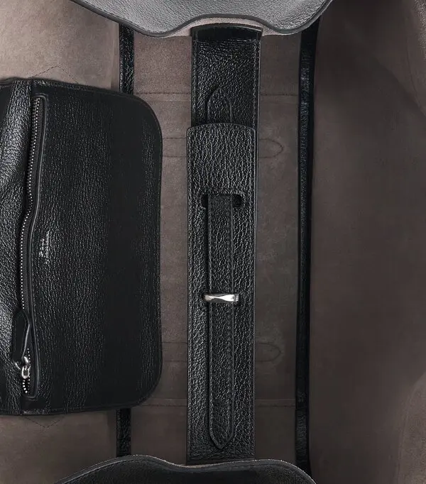 Polo Ralph Lauren Large Leather Shoulder Bag - Black