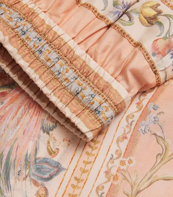 Zimmermann Silk Roselight Drawstring Trousers