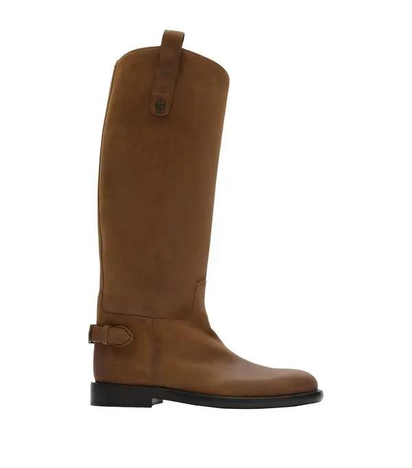 Burberry Suede Cavalier Knee-high Boots