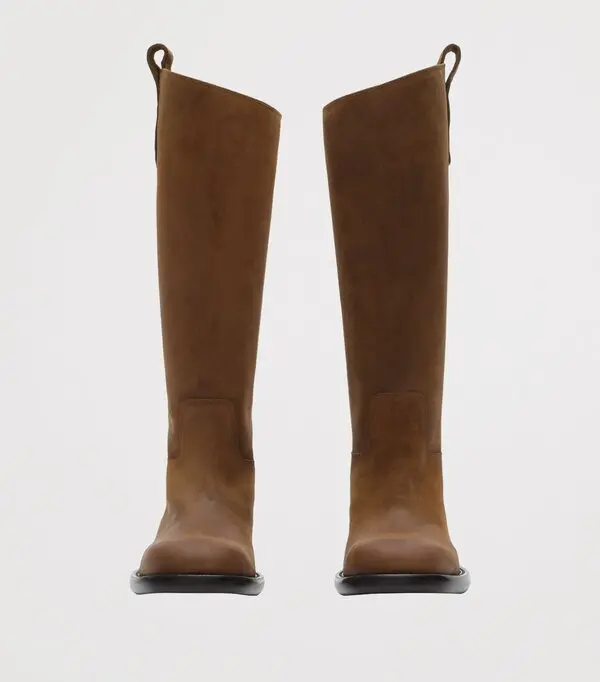Burberry Suede Cavalier Knee-high Boots