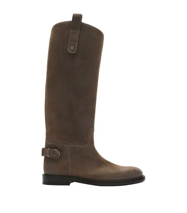 Burberry Suede Cavalier Knee-high Boots