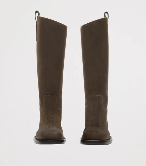 Burberry Suede Cavalier Knee-high Boots