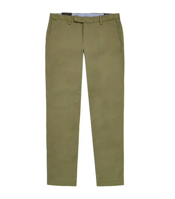 Polo Ralph Lauren Stretch-cotton Slim Greenwich Chinos - Green