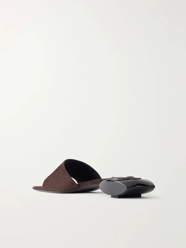 Alaïa Ellipse 30 Suede Slides