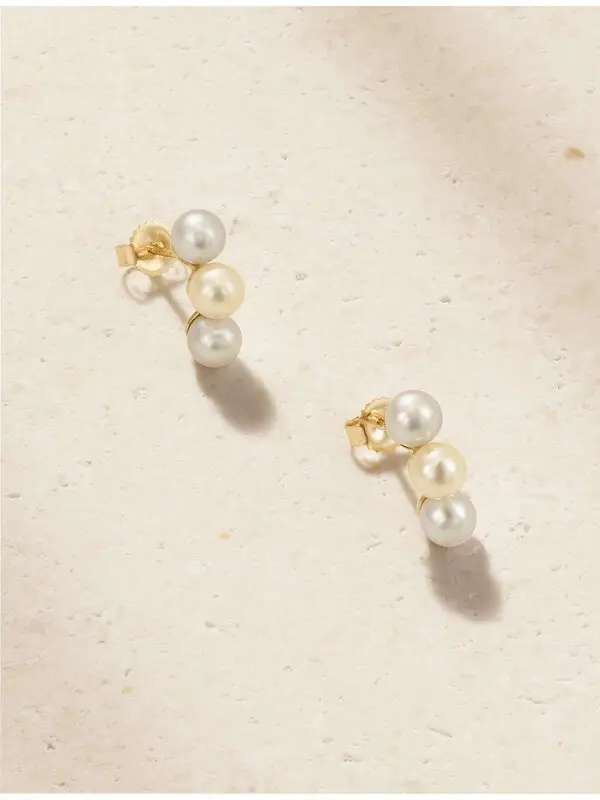 Mizuki 14-karat Pearl Earrings