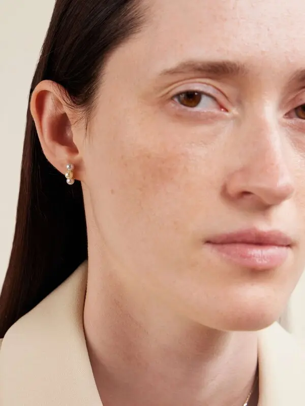 Mizuki 14-karat Pearl Earrings