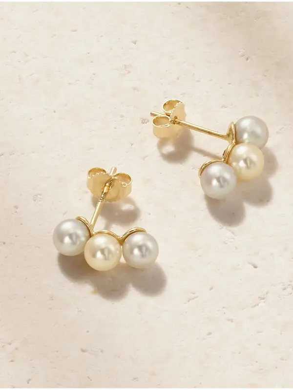Mizuki 14-karat Pearl Earrings