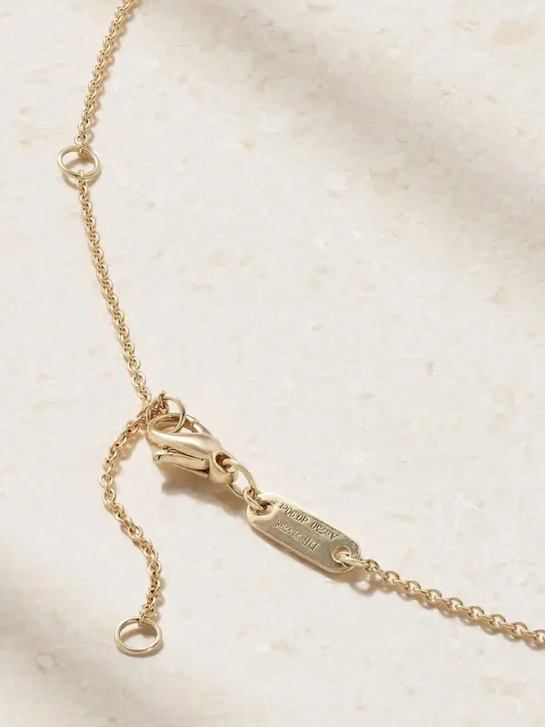 DE BEERS LONDON 18-karat Diamond Talisman Medal Necklace
