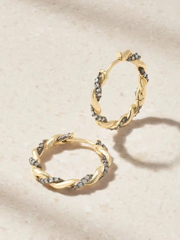 LUCY DELIUS 14-karat And Diamonds Earrings - Gold