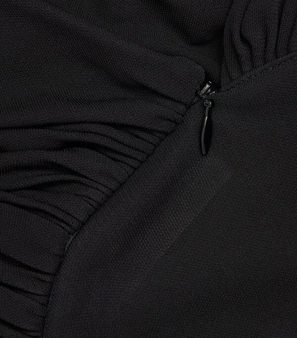 Victoria Beckham Long-sleeve Gathered Midi Dress