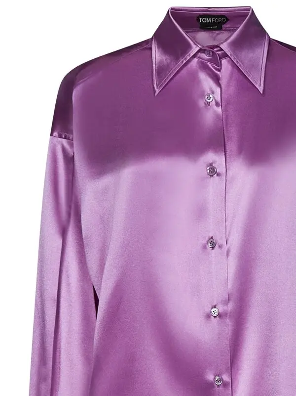 TOM FORD Long-sleeved Satin Shirt