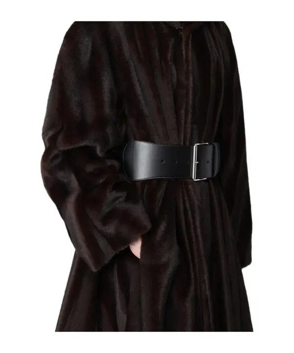 Balenciaga Faux Fur A-line Coat