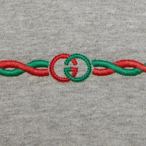 Gucci Jersey-knit Cotton Romper With G Torch Embroidery