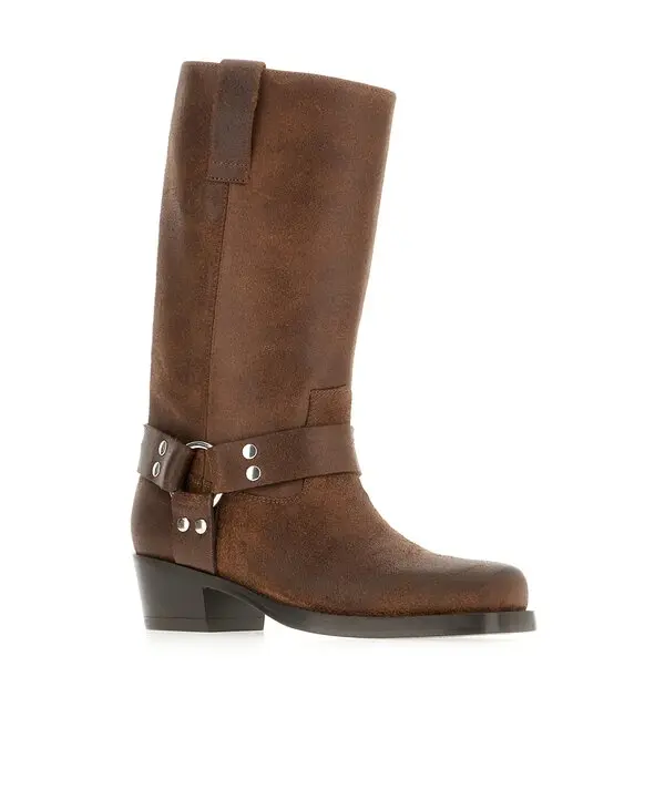 Paris Texas 45mm Buckle-strap Leather Boots