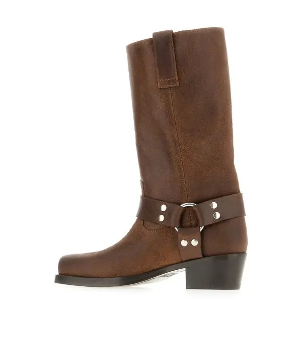 Paris Texas 45mm Buckle-strap Leather Boots
