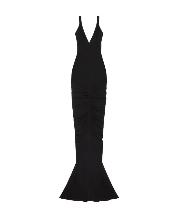 Givenchy Twisted Straps Ruched Dress - Black