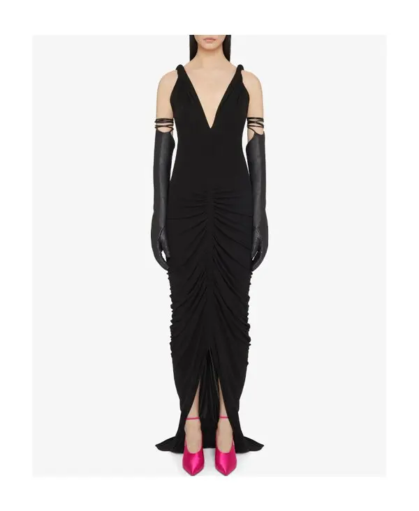 Givenchy Twisted Straps Ruched Dress