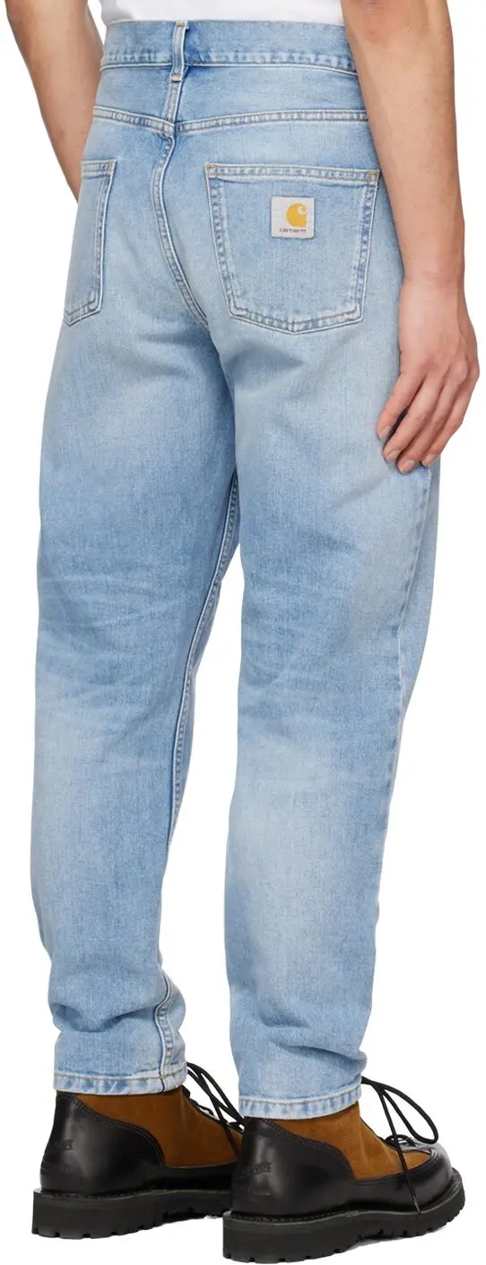 Carhartt Work In Progress Newel Logo-patch Straight-leg Jeans