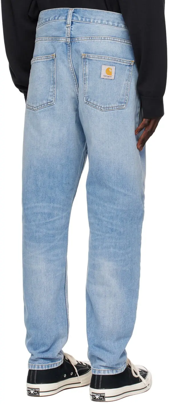 Carhartt Work In Progress Newel Logo-patch Straight-leg Jeans