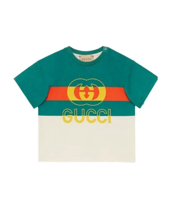 Gucci Short Sleeve T-shirt With Round Neck - Green
