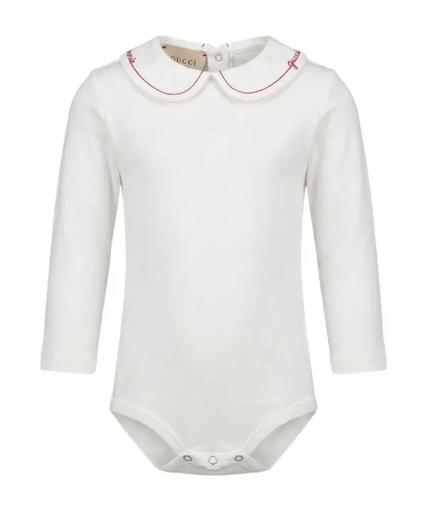 Gucci Logo-embroidered Cotton Jersey Body - White