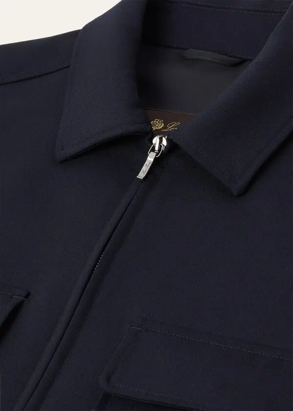 Loro Piana Long-sleeved Casual Jacket With Lapels And Pockets